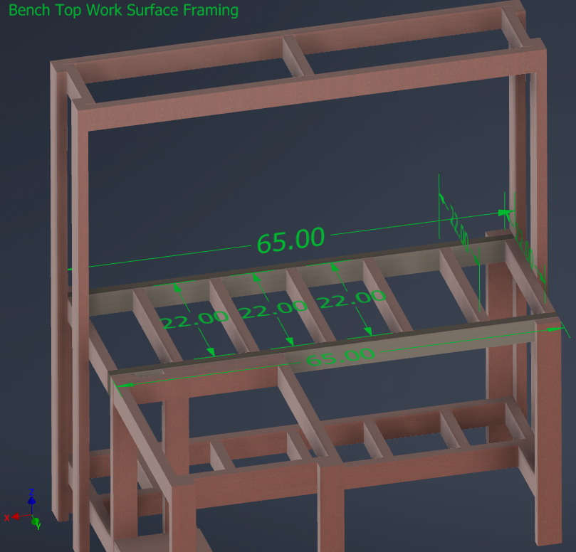 2x4 L Shaped Work Bench Cut List / 3D Printed Accessories - 3D model by ...